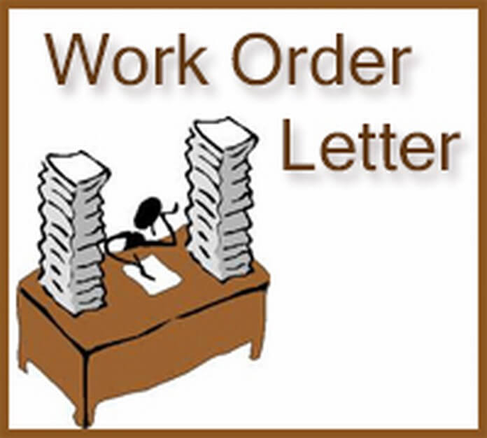 Work Order Letter Sample Free Letters