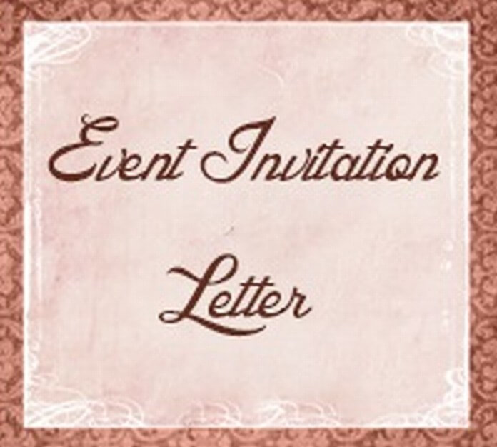 Sample Event Invitation Letter Sample Event Invitation Letter